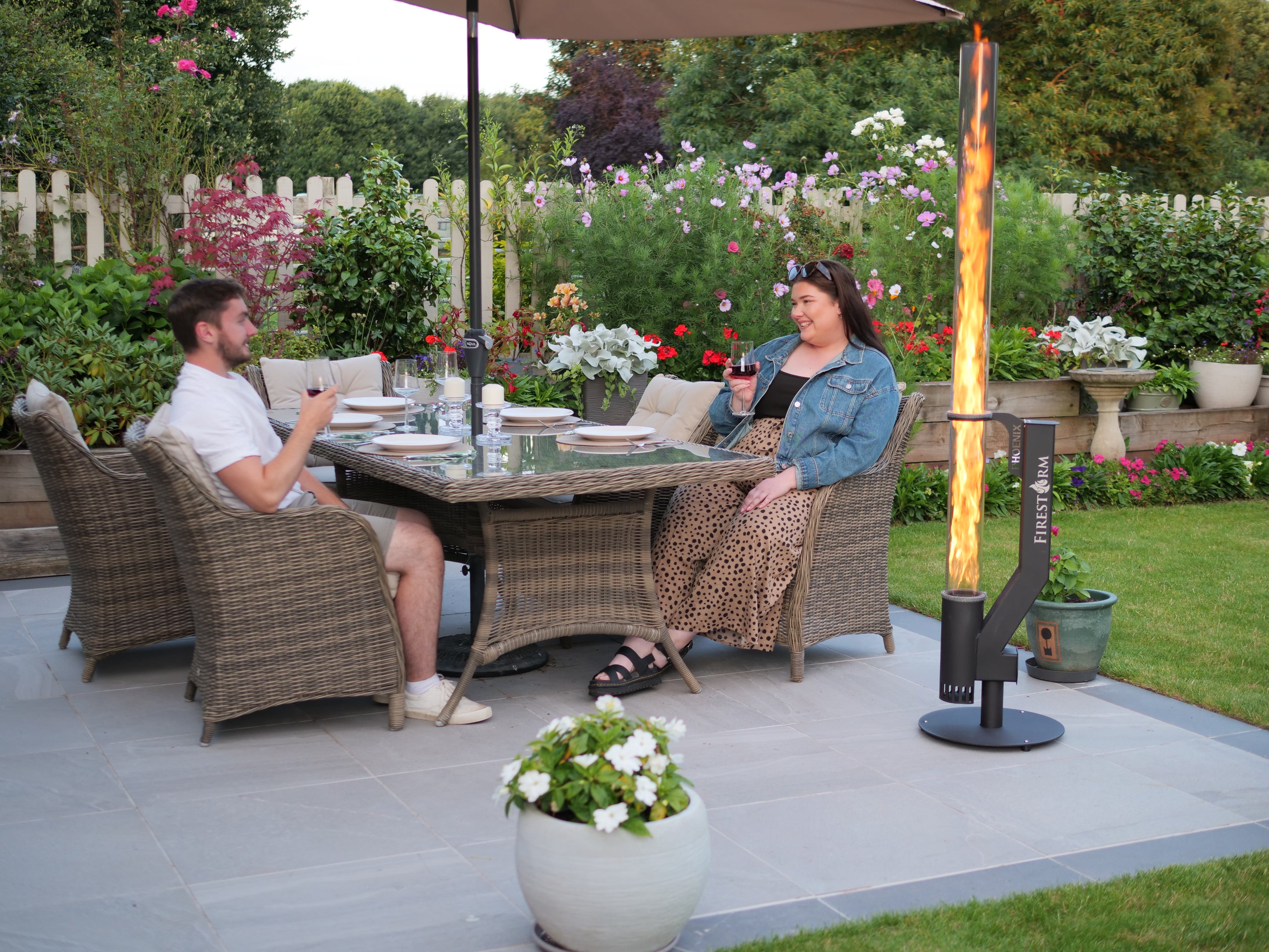 Firestorm Phoenix Flame Patio Heater – Eco-Friendly Pellet Heat