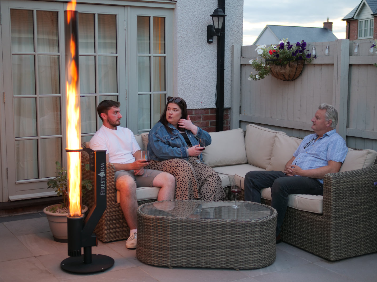 Firestorm Phoenix Flame Patio Heater – Eco-Friendly Pellet Heat
